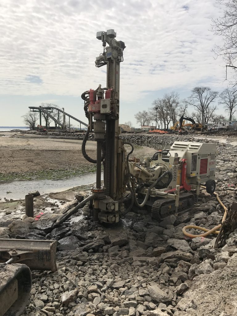 Rock Sockets for Pier Replacement Project - Numa Hammers