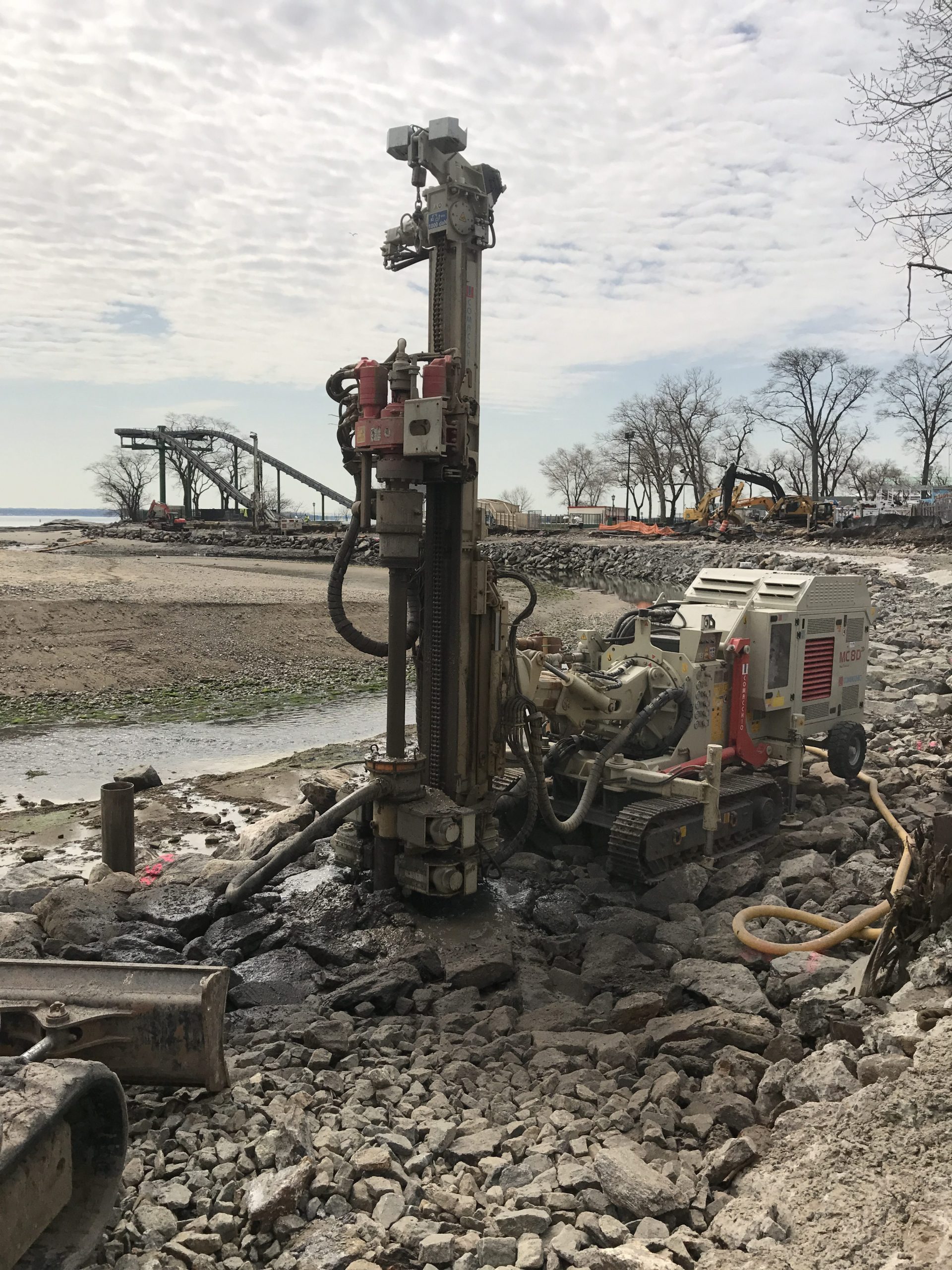 Rock Sockets for Pier Replacement Project - Numa Hammers