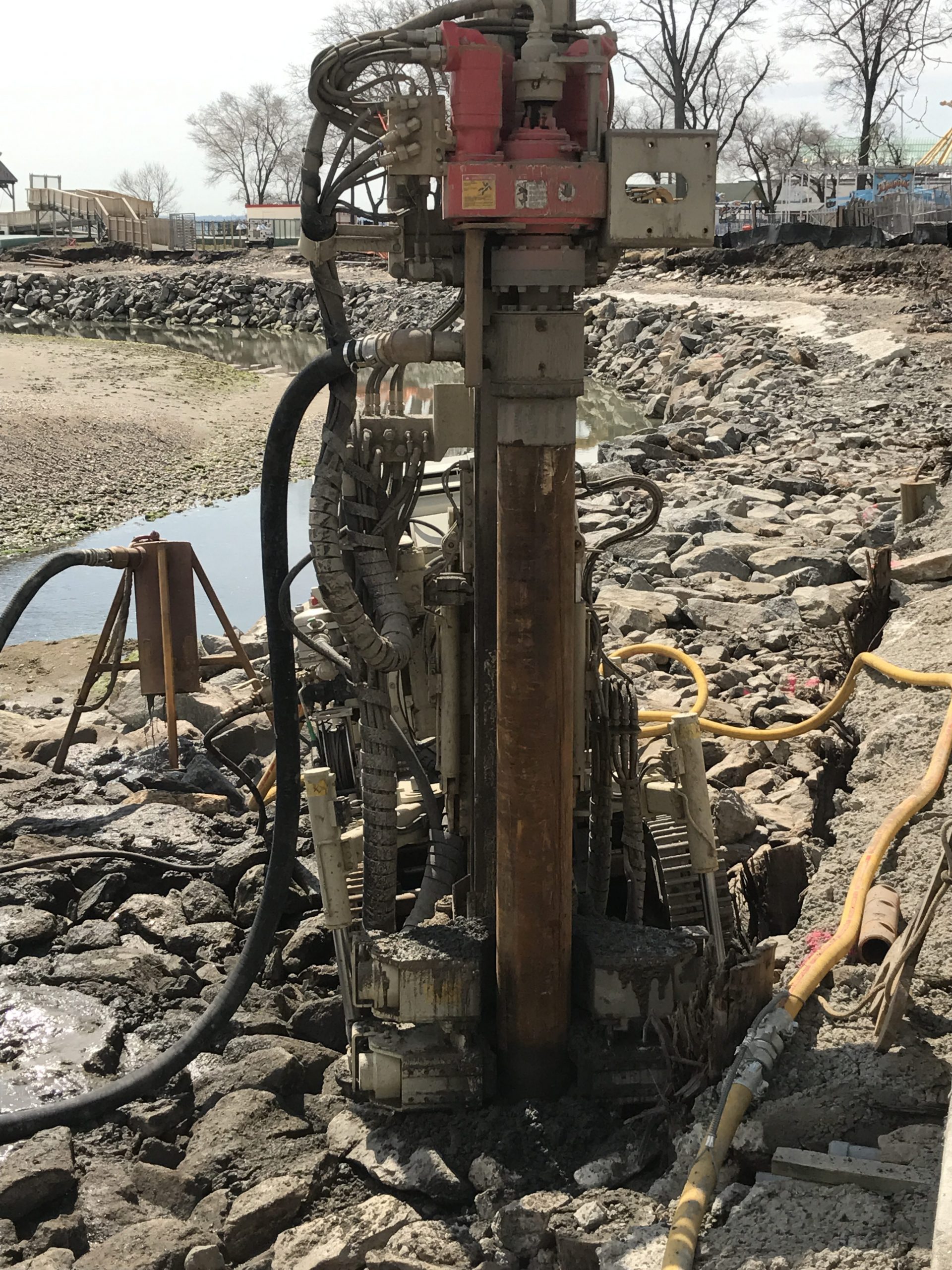 Rock Sockets for Pier Replacement Project - Numa Hammers