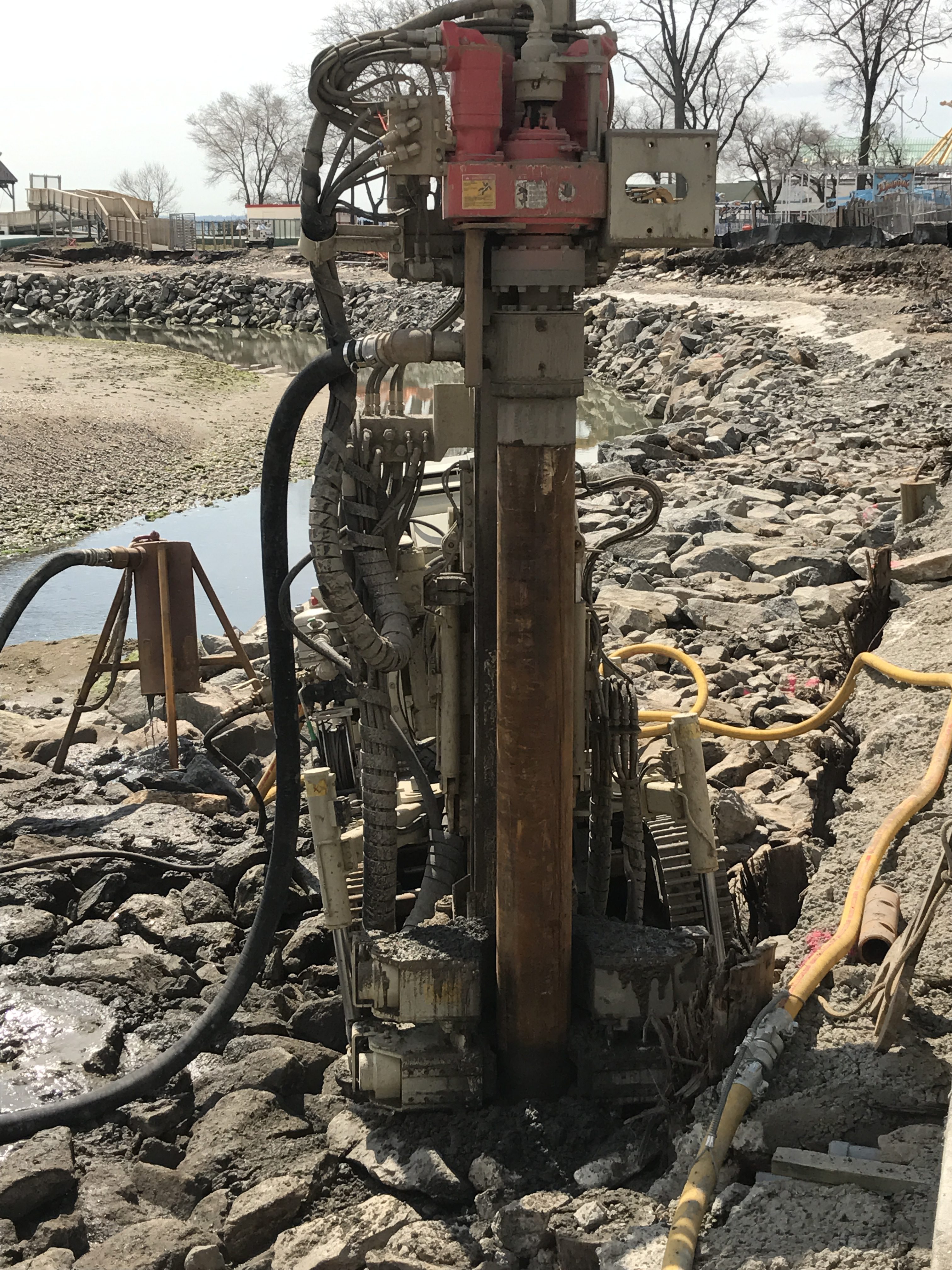 Rock Sockets for Pier Replacement Project - Numa Hammers